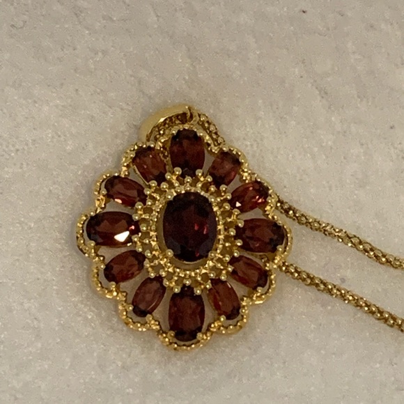 Technibond | Jewelry | Technibond Garnet Necklace | Poshmark